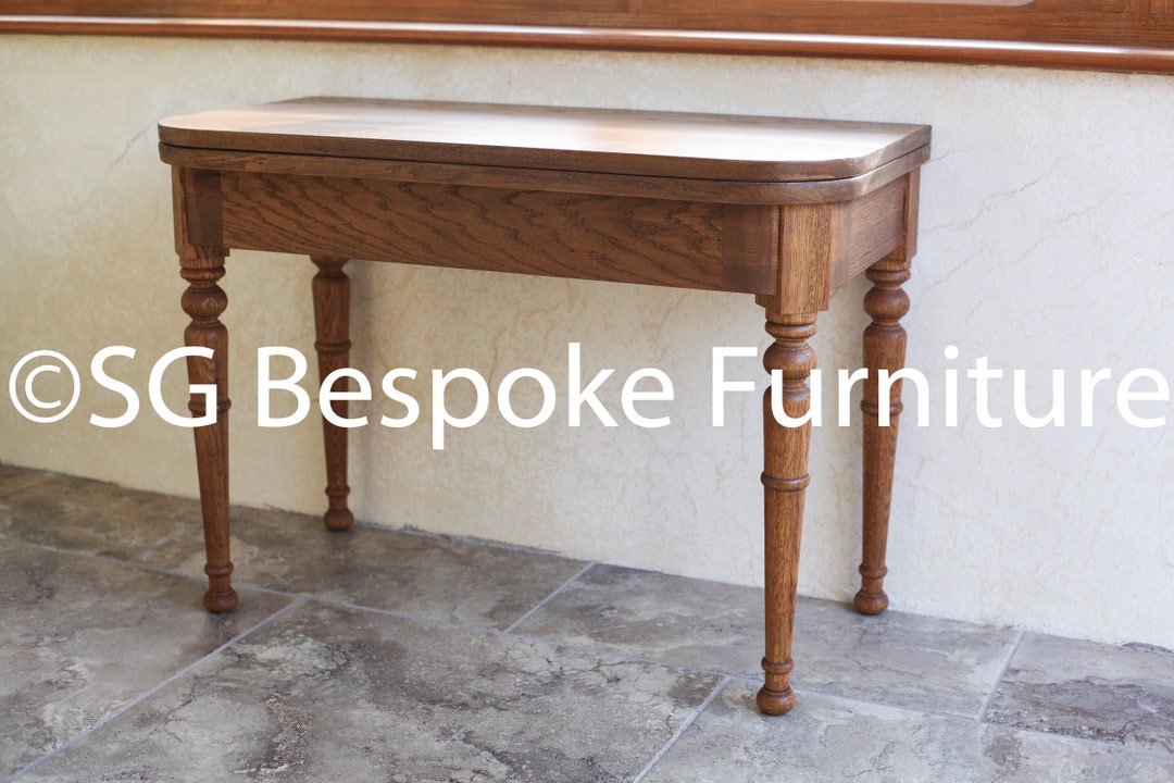 Handmade Oak Card Table - Antique Replica - Etsy