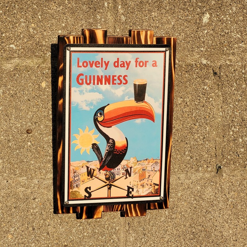 Metal Retro Effect Guinness Beer Sign Irish Pub Sign Bar Decor - Ships ...