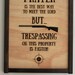 Novelty Wood Sign No Trespassing Hangable Porch Decoration - Etsy