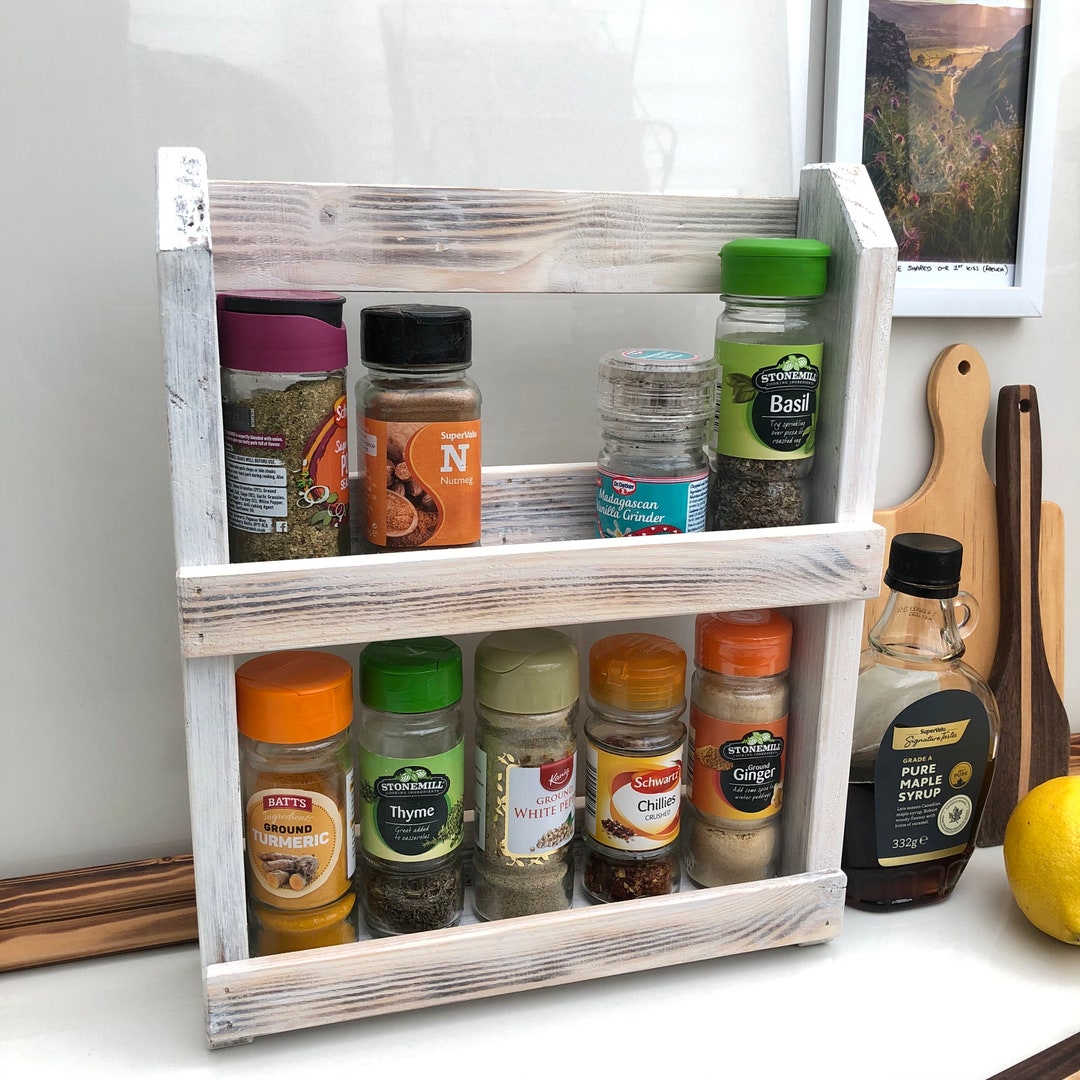 Farmhouse Style Spice Rack Herb Rack Hallway Shelf - Etsy