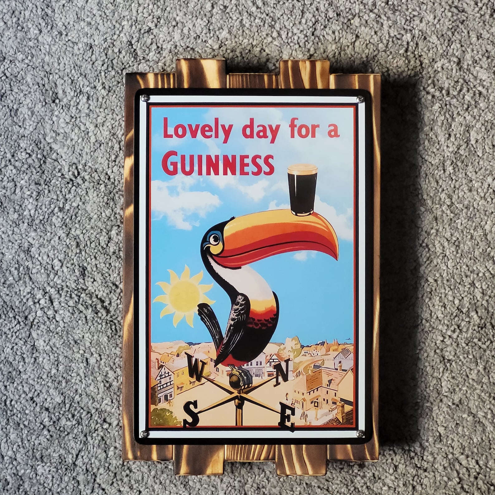 Metal Retro Effect Guinness Beer Sign Irish Pub Sign Bar Decor - Ships ...