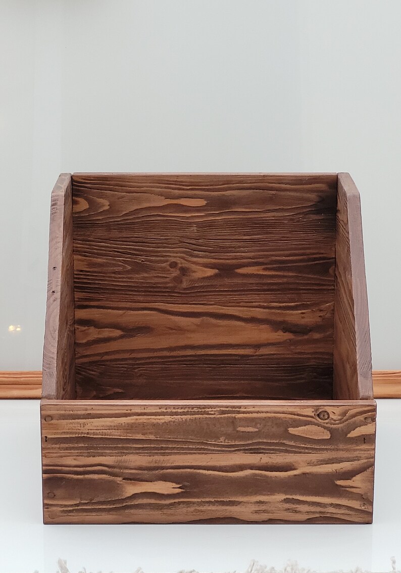 Wooden Record Storage Box Rustic Record Crate LP Collector | Etsy