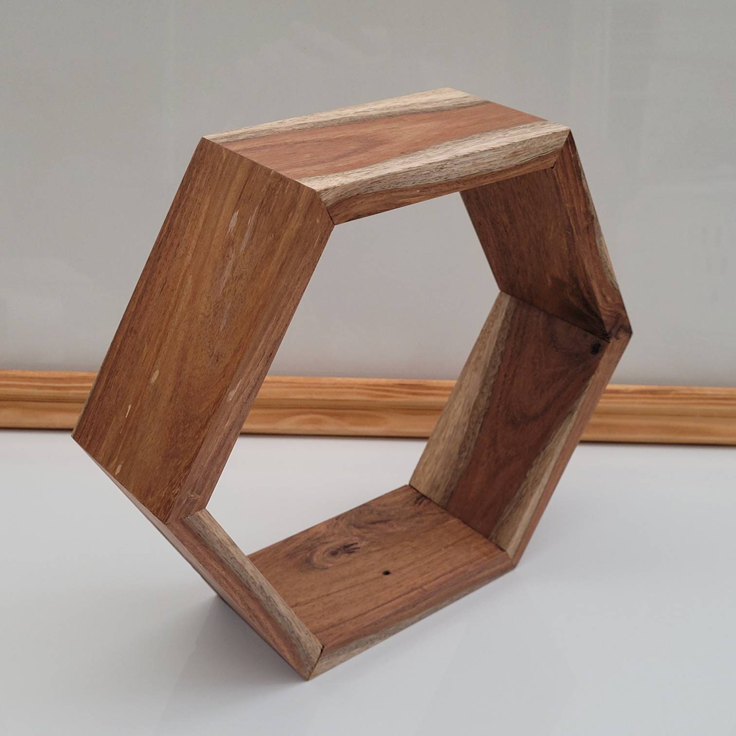 Hexagonal Shelf Display Shadow Box Frame Echo Dot Stand - Etsy