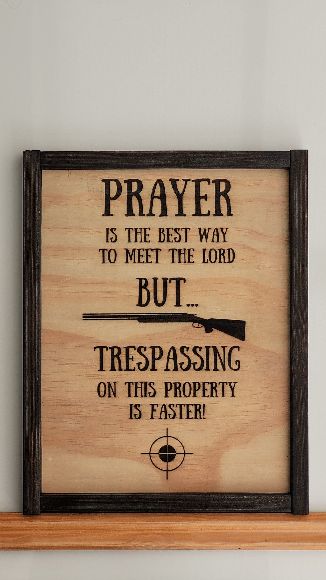Novelty Wood Sign No Trespassing Hangable Porch Decoration - Etsy