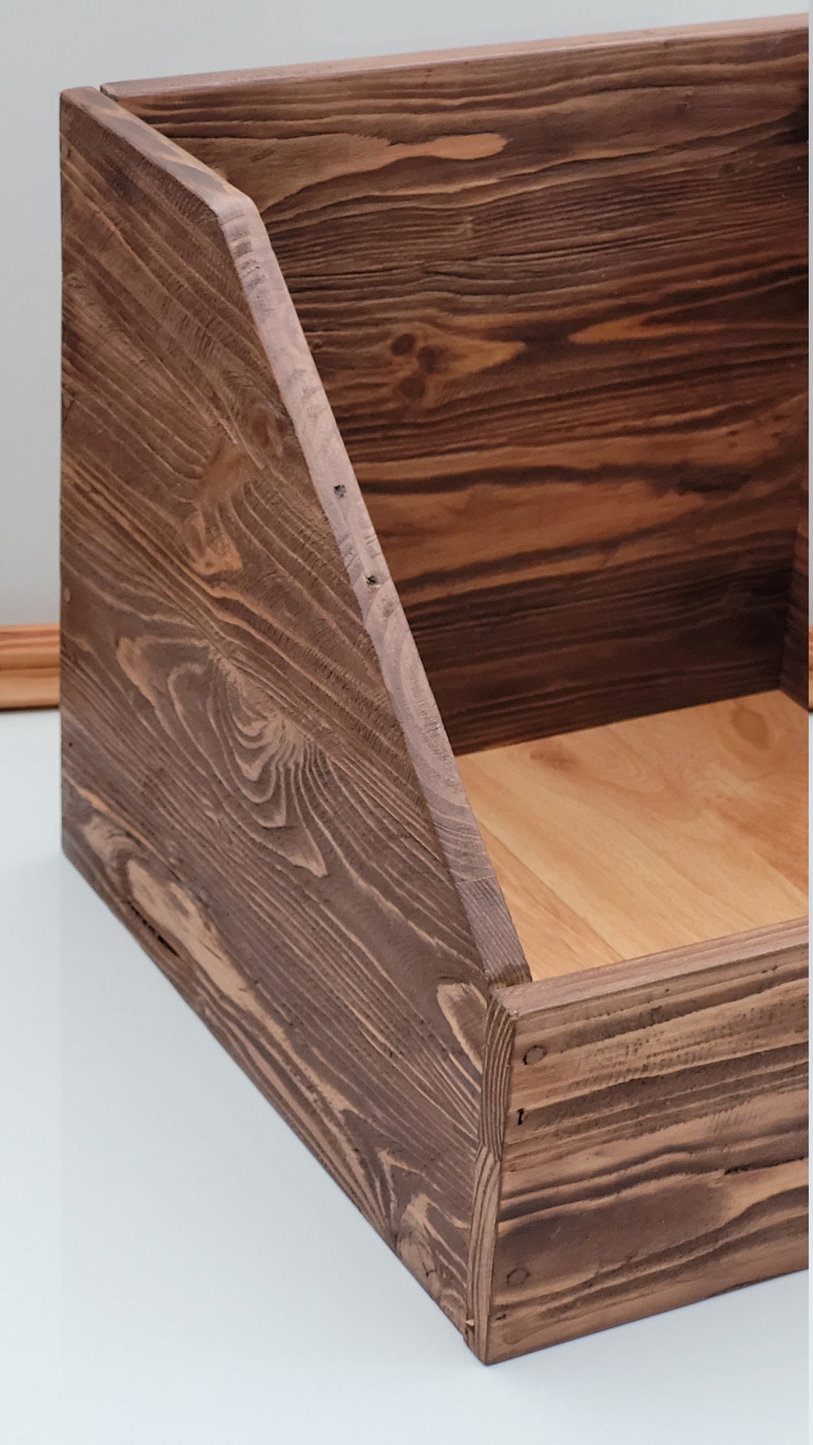 Wooden Record Storage Box Rustic Record Crate LP Collector | Etsy