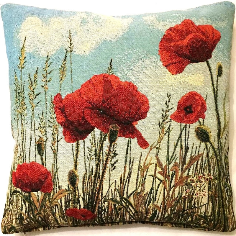Jacquard Poppy Throws - Etsy