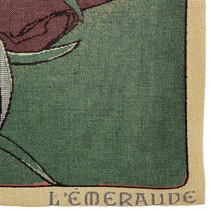 Alphonse MUCHA Emerald Emeraude, Hand Finished BELGIAN Tapestry Wall ...