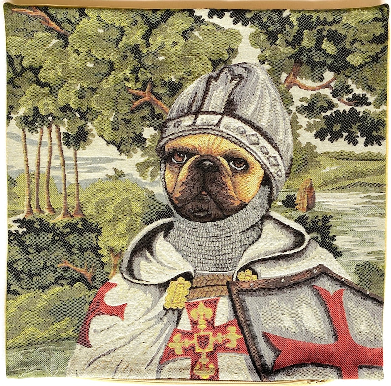 Sir LANCELOT Knight Pug Anthropomorphic Dog BELGIAN Jacquard - Etsy