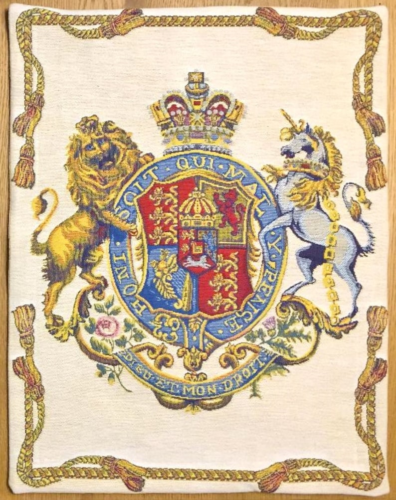 1816 Royal Coat of Arms of UK & Hanover BELGIAN Jacquard - Etsy UK