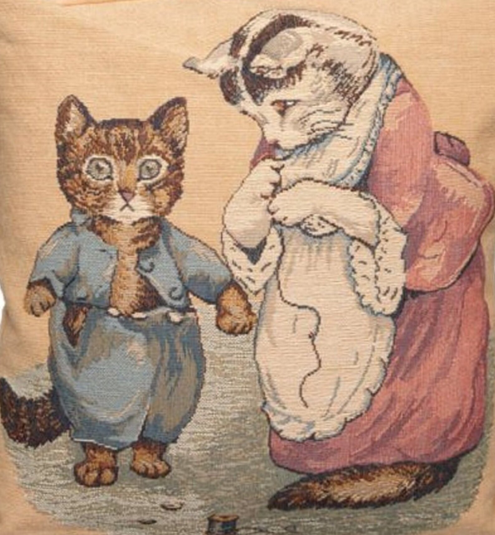 BEATRIX POTTER Tom Kitten Lost His Buttons BELGIAN Jacquard - Etsy UK