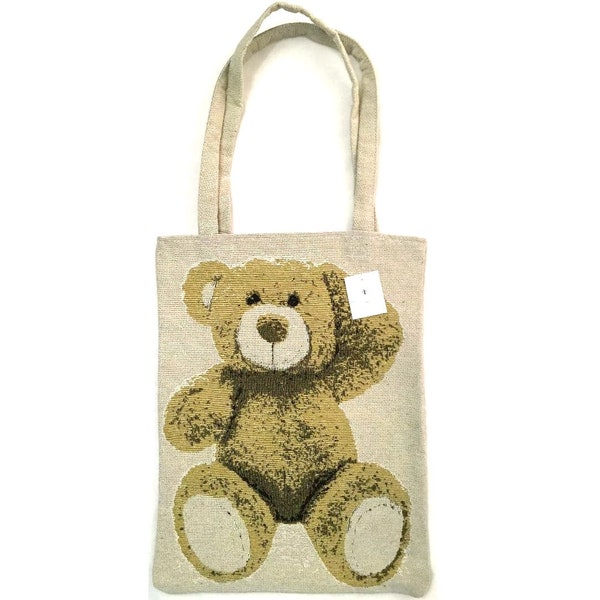 Teddy Bear Tapestry Bag - Etsy