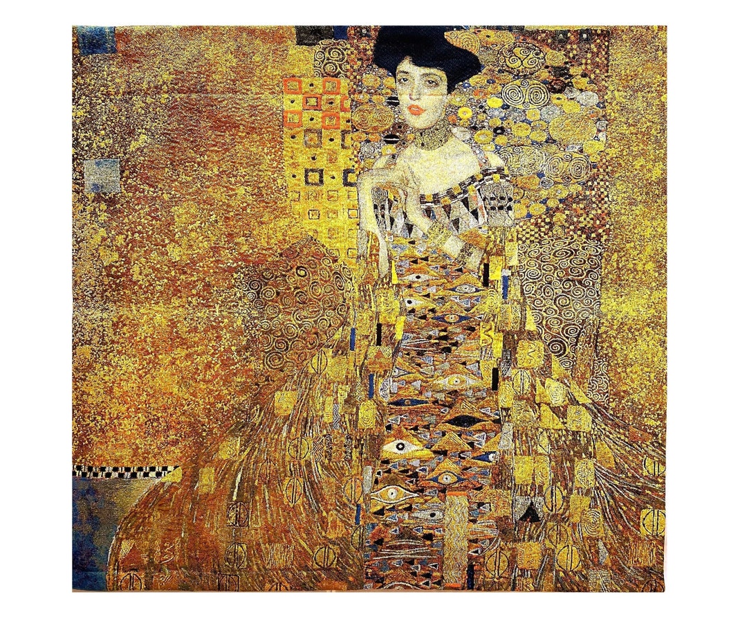 GUSTAV KLIMT Lady in Gold 40" X 37", 102cm X 94cm High Quality BELGIAN ...
