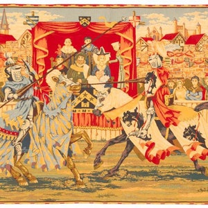 Medieval Lists, Joust / Jousting Knights, 26" X 18", 64cm X 46cm ...