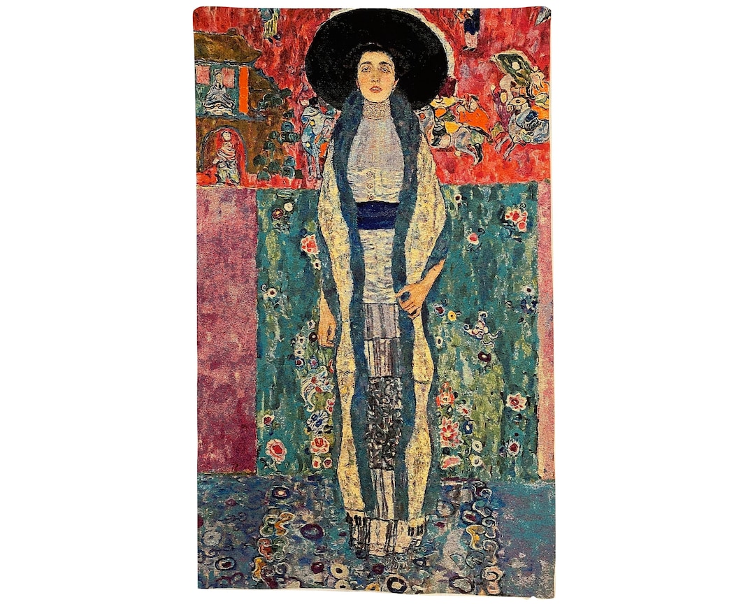 GUSTAV KLIMT Adele Bloch Bauer 28 X 46, 71cm X 118cm BELGIAN Jacquard ...
