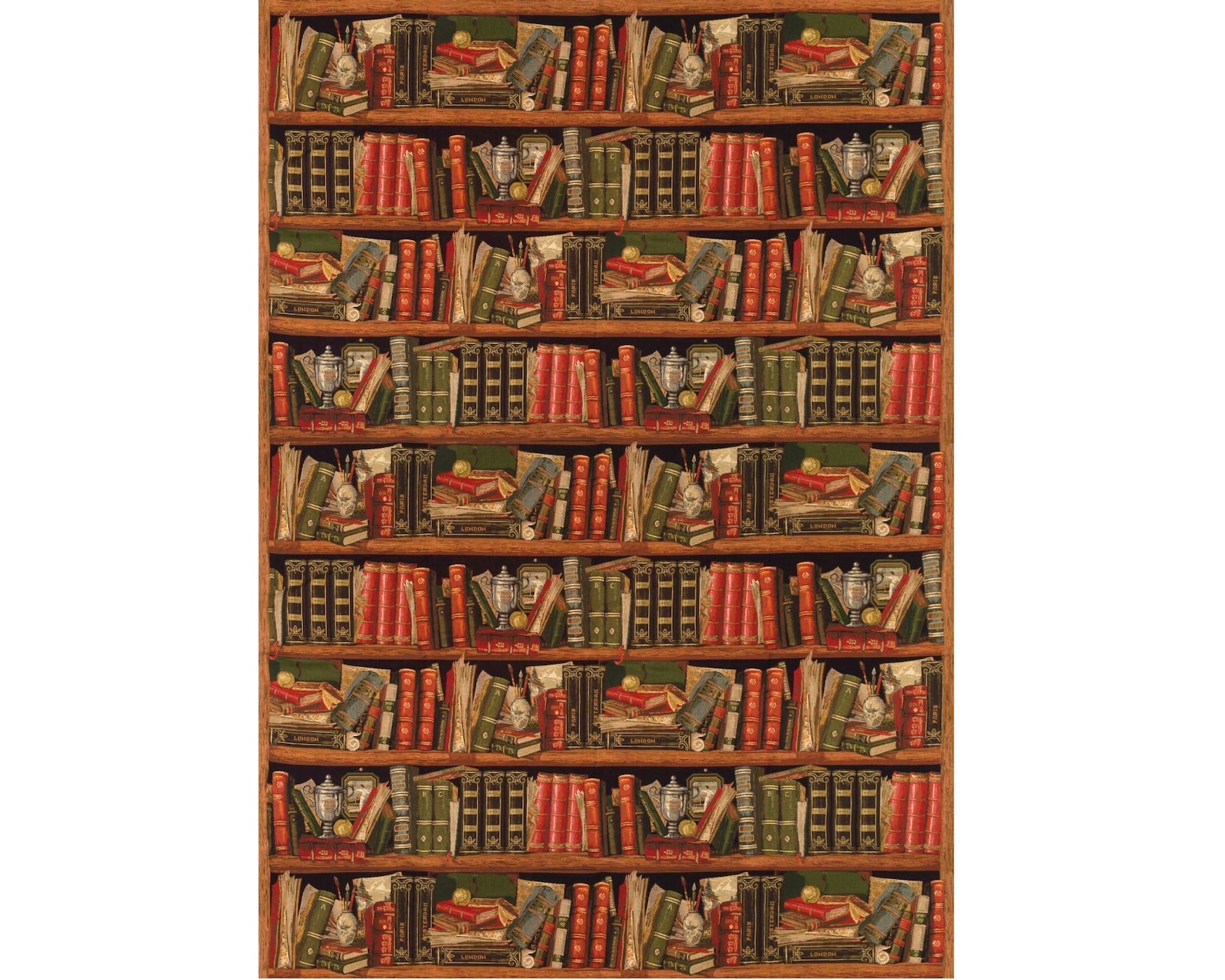 Bibliotheque Library & Books Design BELGIAN Jacquard Woven Tapestry ...