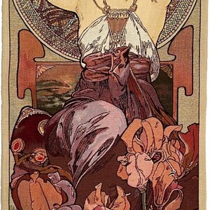 Alphonse MUCHA Amethyst Amethyste, Hand Finished BELGIAN Tapestry Wall ...