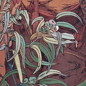 Alphonse MUCHA Emerald Emeraude, Hand Finished BELGIAN Tapestry Wall ...