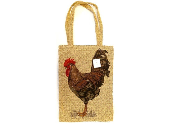Cockerell Rooster Chicken FRENCH TAPESTRY Woven Hand Finished | Etsy