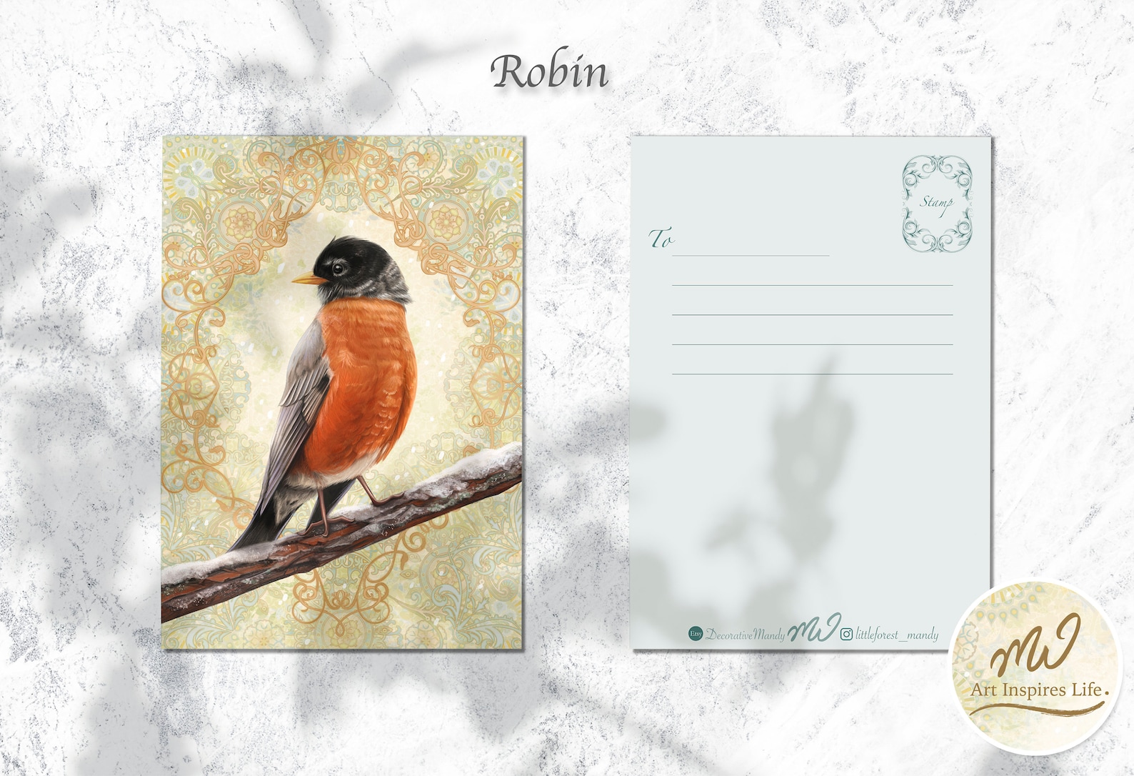 Bird and Botanical Postcards, Postcard Set, Nature Postcards ...