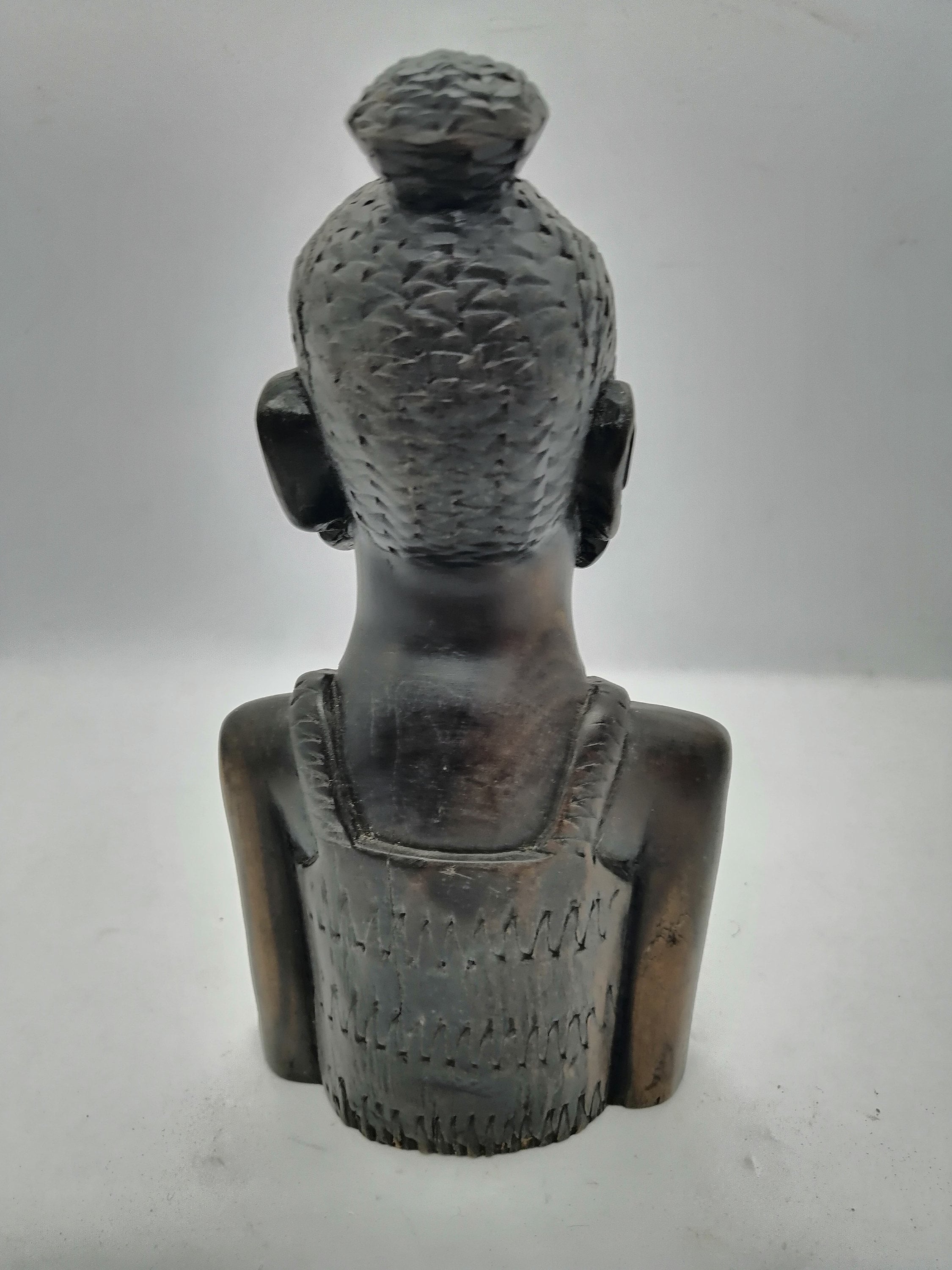 Black Wood African Art Woman Zimbabwe Figure Sculpture Shona Tribe Hand ...