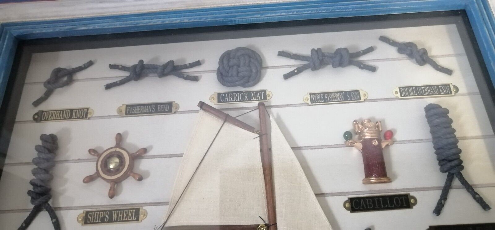Vintage 1980s Navy Board Frame 18.5x13" Nautical Sailor Rope Knots ...