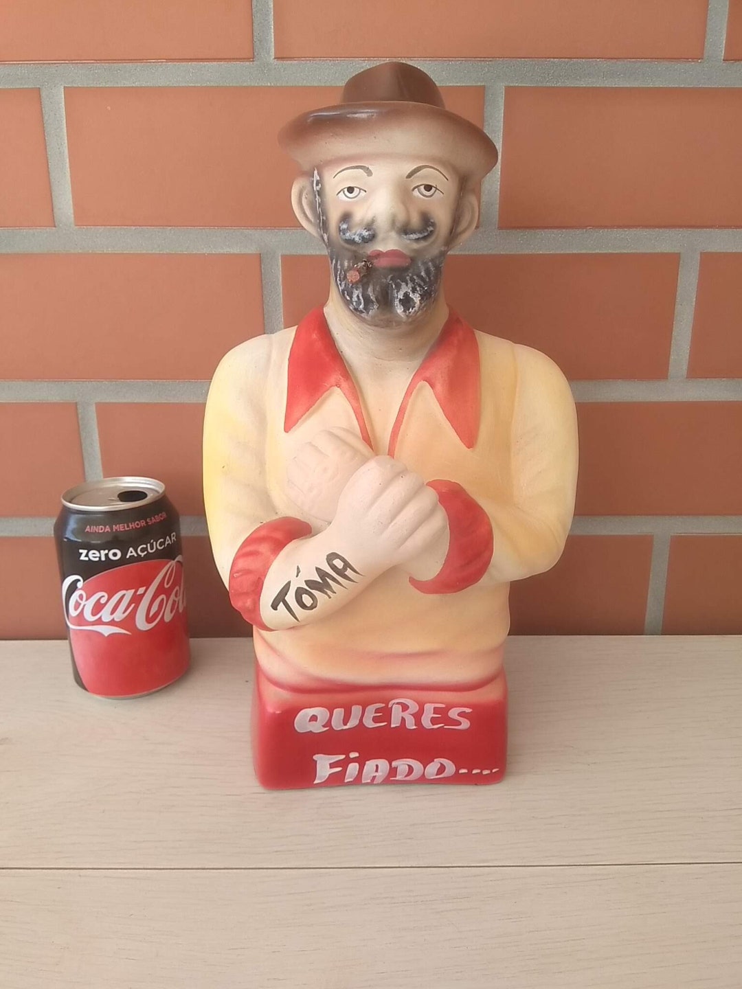 Vintage Portuguese Pottery Ceramic Satirical Figure Zé Povinho Queres ...