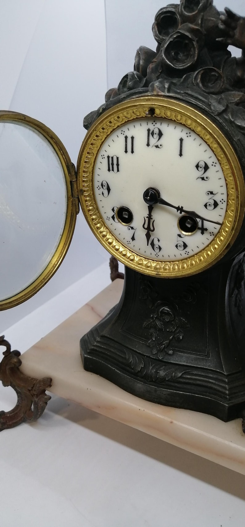 Old Antique French Japy Freres & CIE D. HONNEUR Bonze Table Clock ...