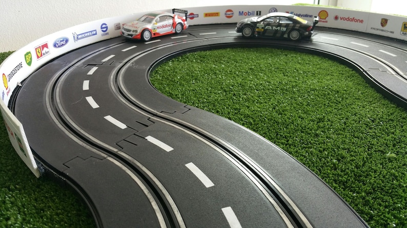Slot Car Guard Rails 1/24 1/32 PVC Border Sponsorships Logos - Curve ...
