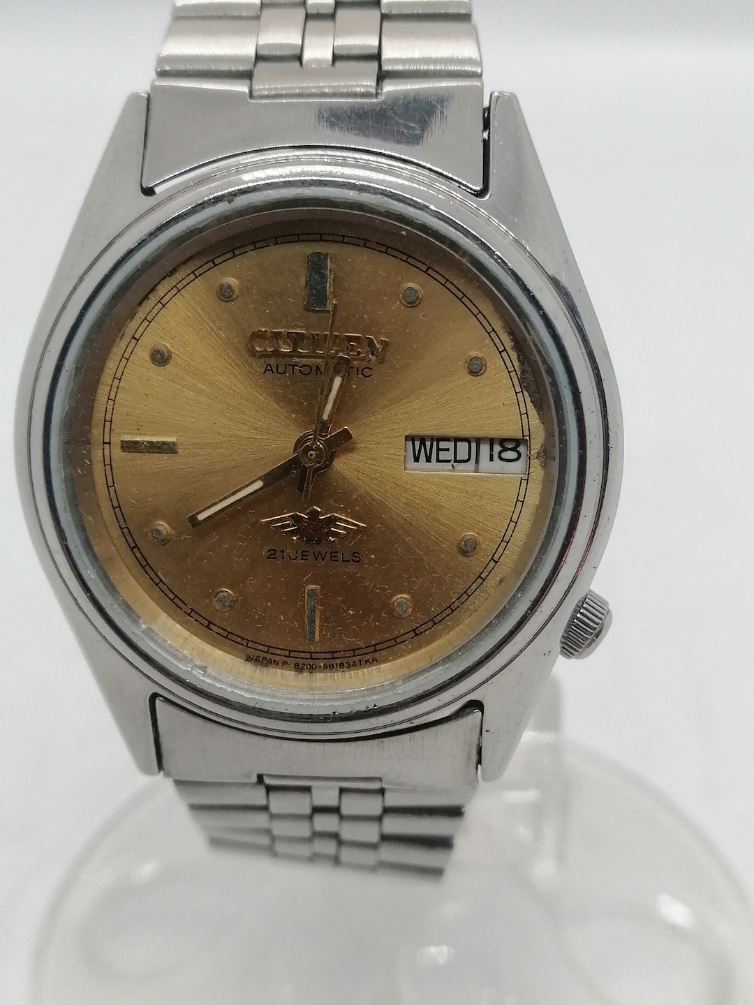 Vintage Citizen Automatic 8200A Day&date 21 Jewels Wristwatch Working ...