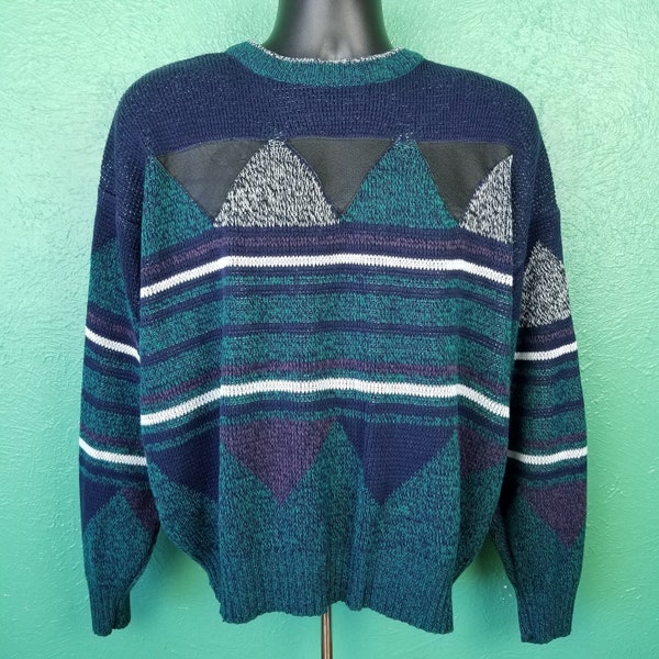 80s Triangle Sweater - Etsy
