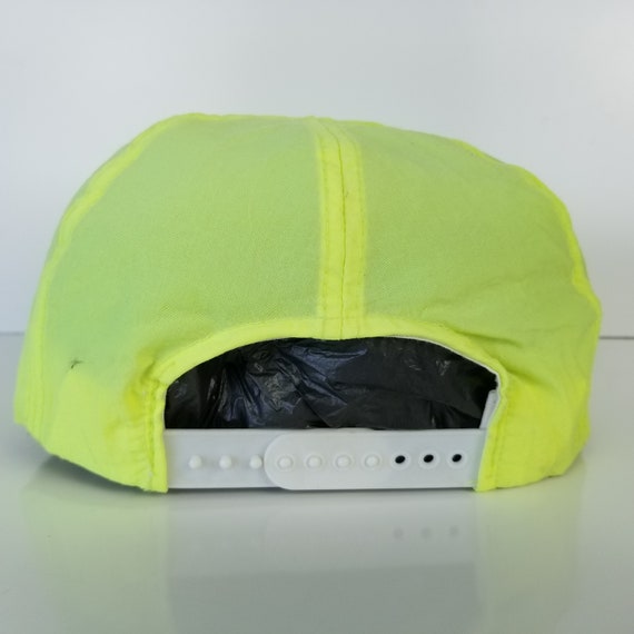 Vintage 80s Neon Yellow New York City Trucker Hat Cap… - Gem