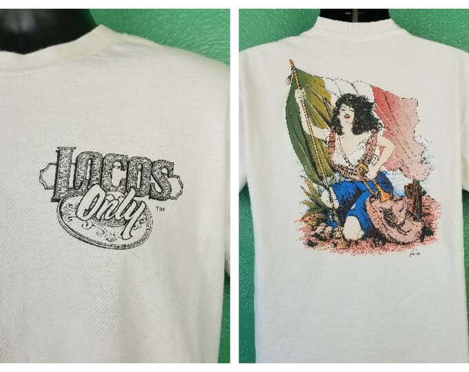 Vintage 90s Locos Only Mexican Flag Latino Pride Shirt Large - Etsy