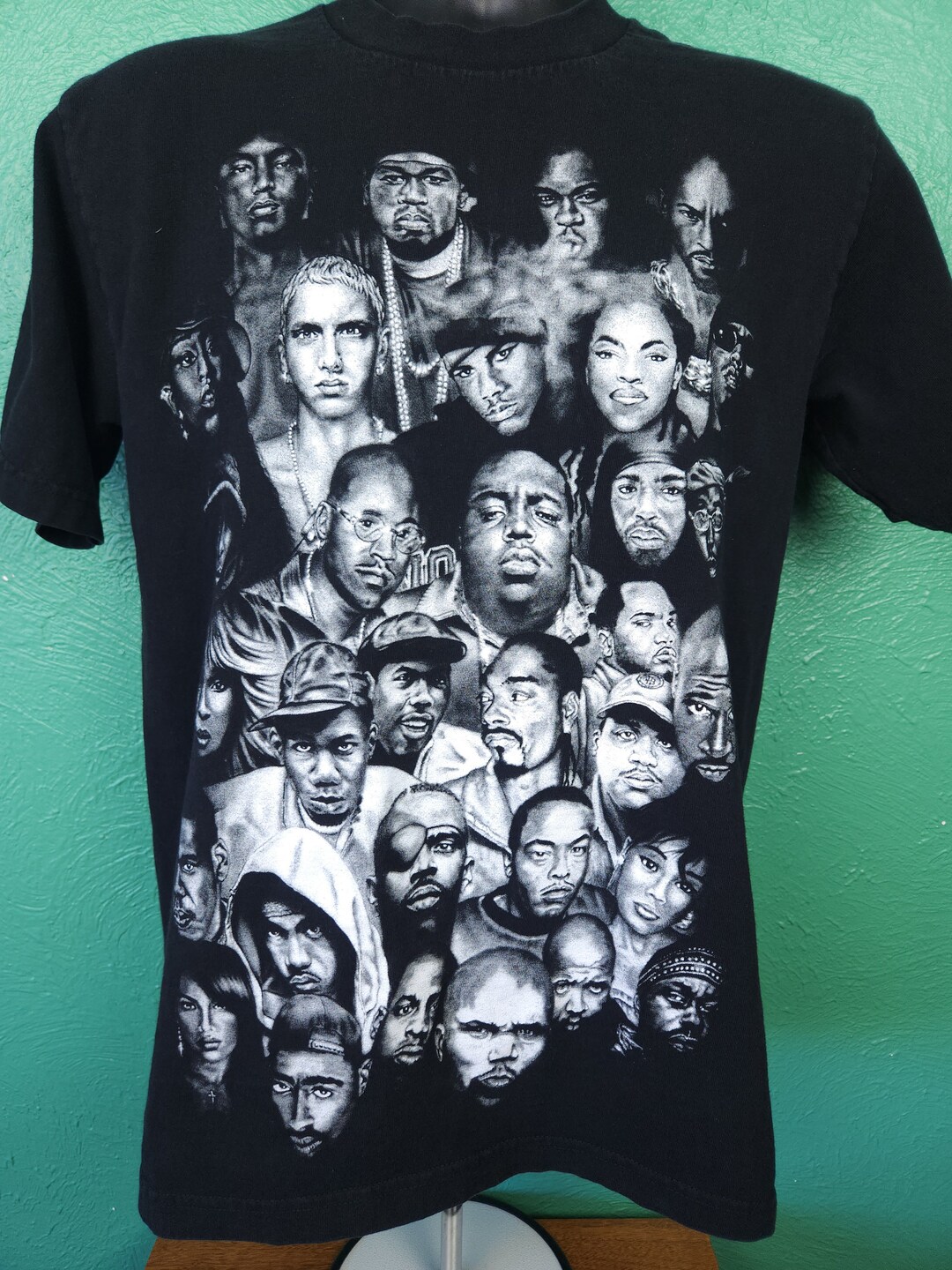 Vintage 90s Rap Legends Biggie Smalls Tupac Slick Rick Eminem Wutang ...