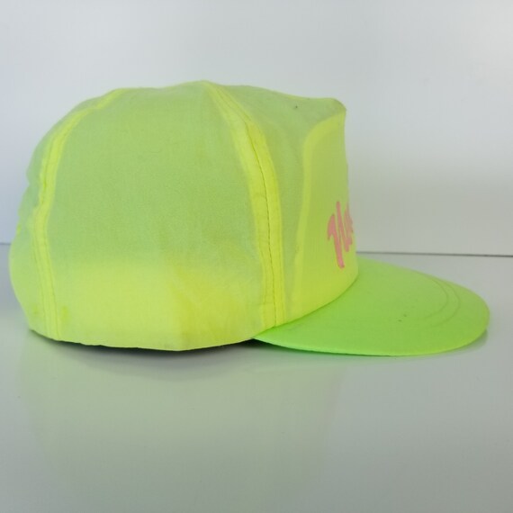 Vintage 80s Neon Yellow New York City Trucker Hat Cap… - Gem