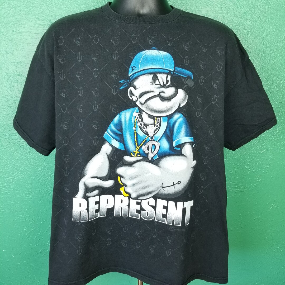 Vintage Popeye Hip Hop Rap Represent Shirt - Etsy