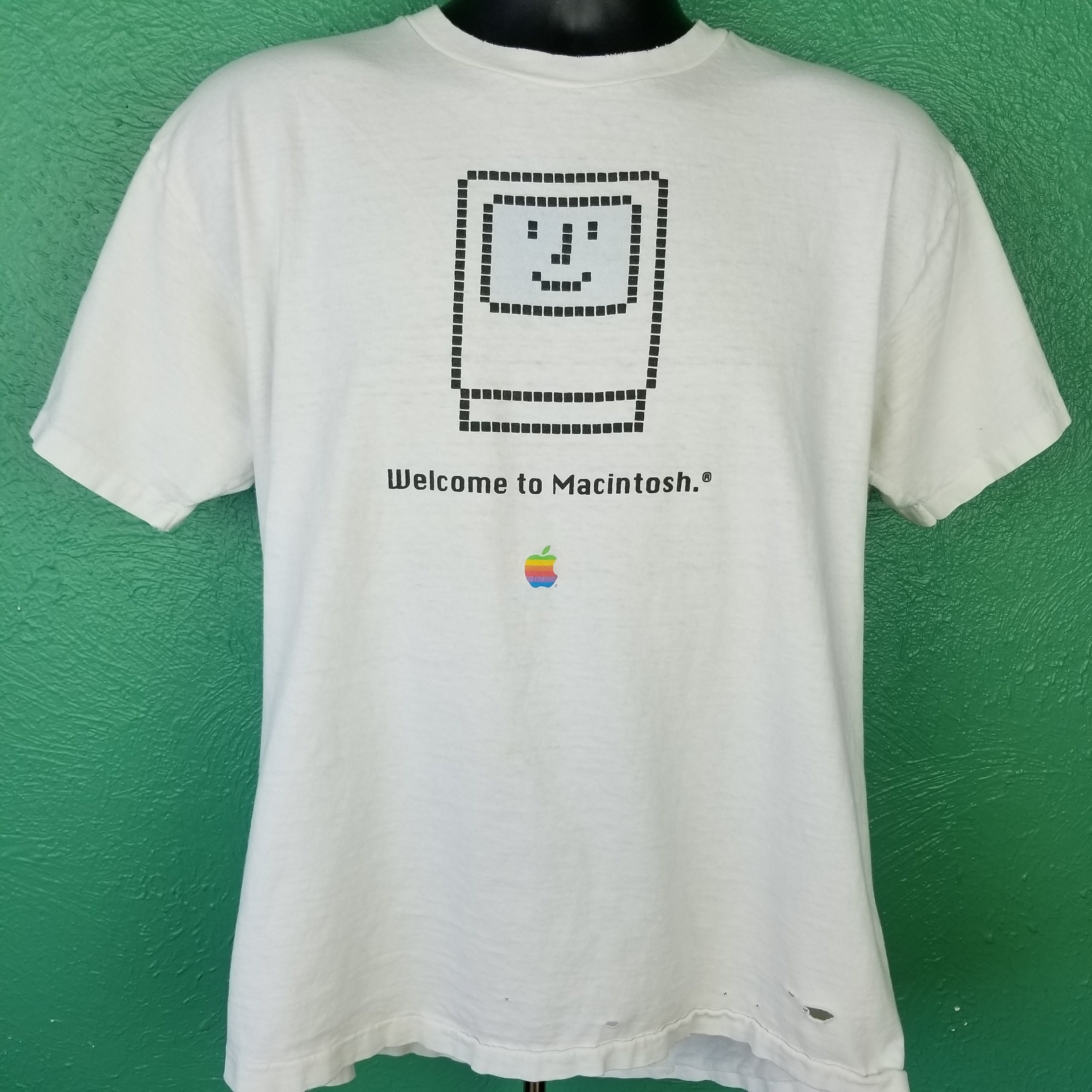 Vintage 90s Apple Welcome to Macintosh Computer PC Shirt Vintage 90s Apple Welcome to Macintosh Computer PC Shirt