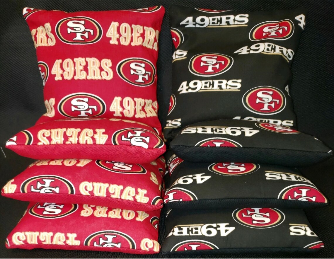Set of 8 San Francisco 49ers Cornhole Bean Bags FREE SHIPPING - Etsy