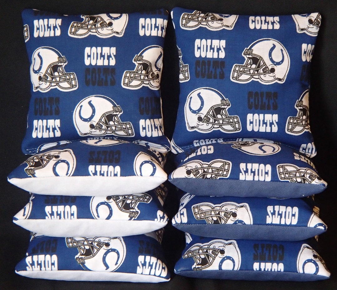Set of 8 Indianapolis Colts Cornhole Bean Bags FREE SHIPPING - Etsy