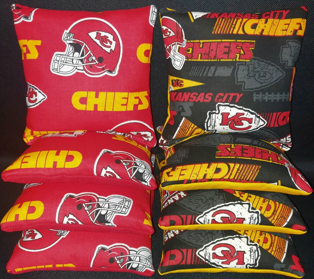 Set of 8 Kansas City Chiefs Cornhole Bean Bags FREE SHIPPING - Etsy