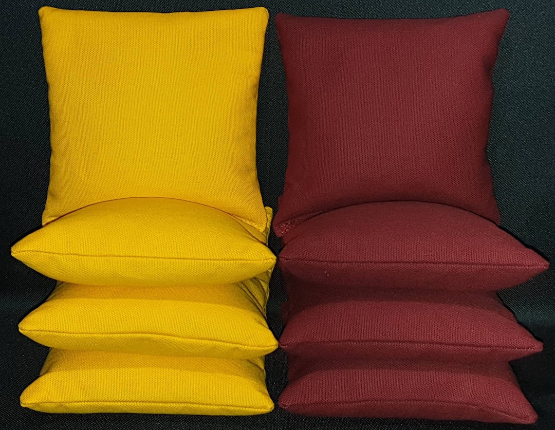 Set of 8 Washington Commanders Maroon Yellow Cornhole Bags ***FREE ...