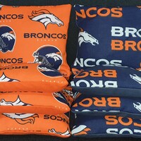 DENVER BRONCOS 8 Cornhole Bags Bean Toss 4 of Each Print 2 Sides - Etsy