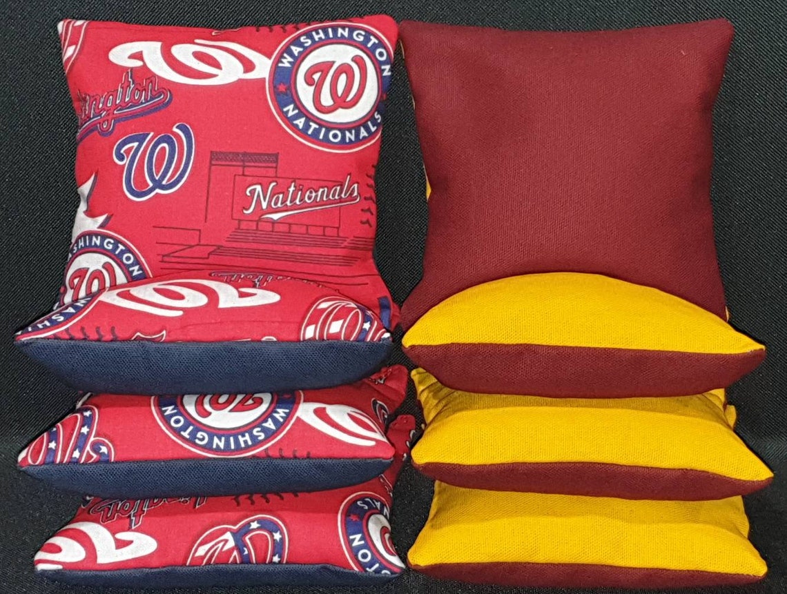 Set of 8 Washington Commanders Nationals Cornhole Bean Bags | Etsy