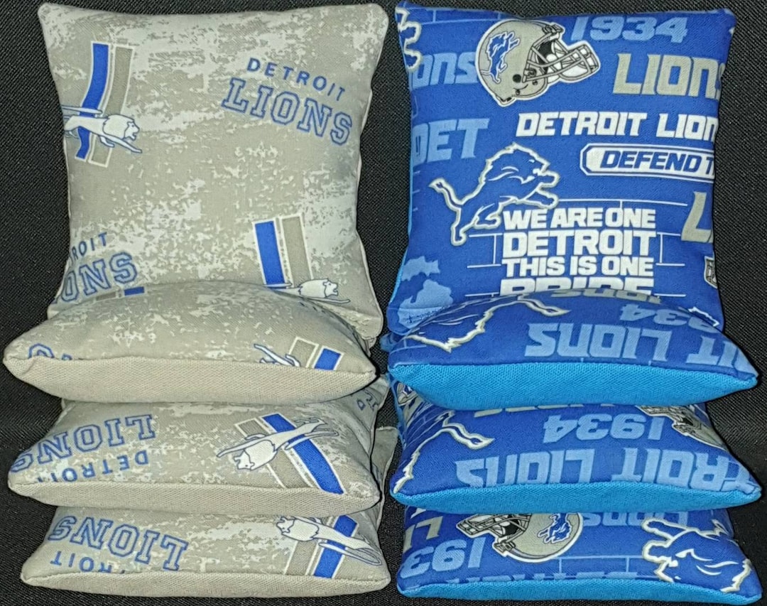 Set of 8 Detroit Lions Cornhole Bean Bags FREE SHIPPING - Etsy