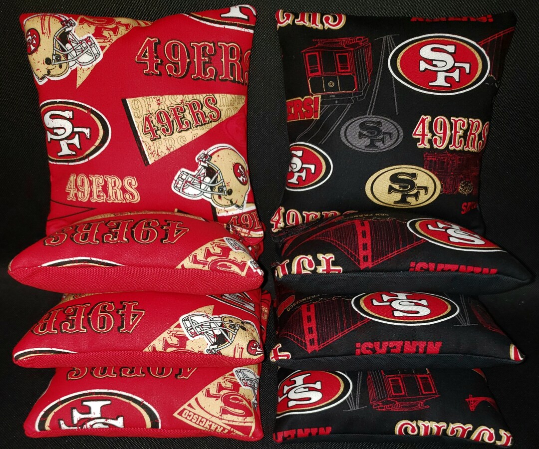Set of 8 San Francisco 49ers Cornhole Bean Bags FREE SHIPPING - Etsy