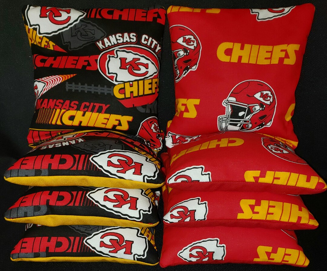 Set of 8 Kansas City Chiefs Cornhole Bean Bags FREE SHIPPING - Etsy