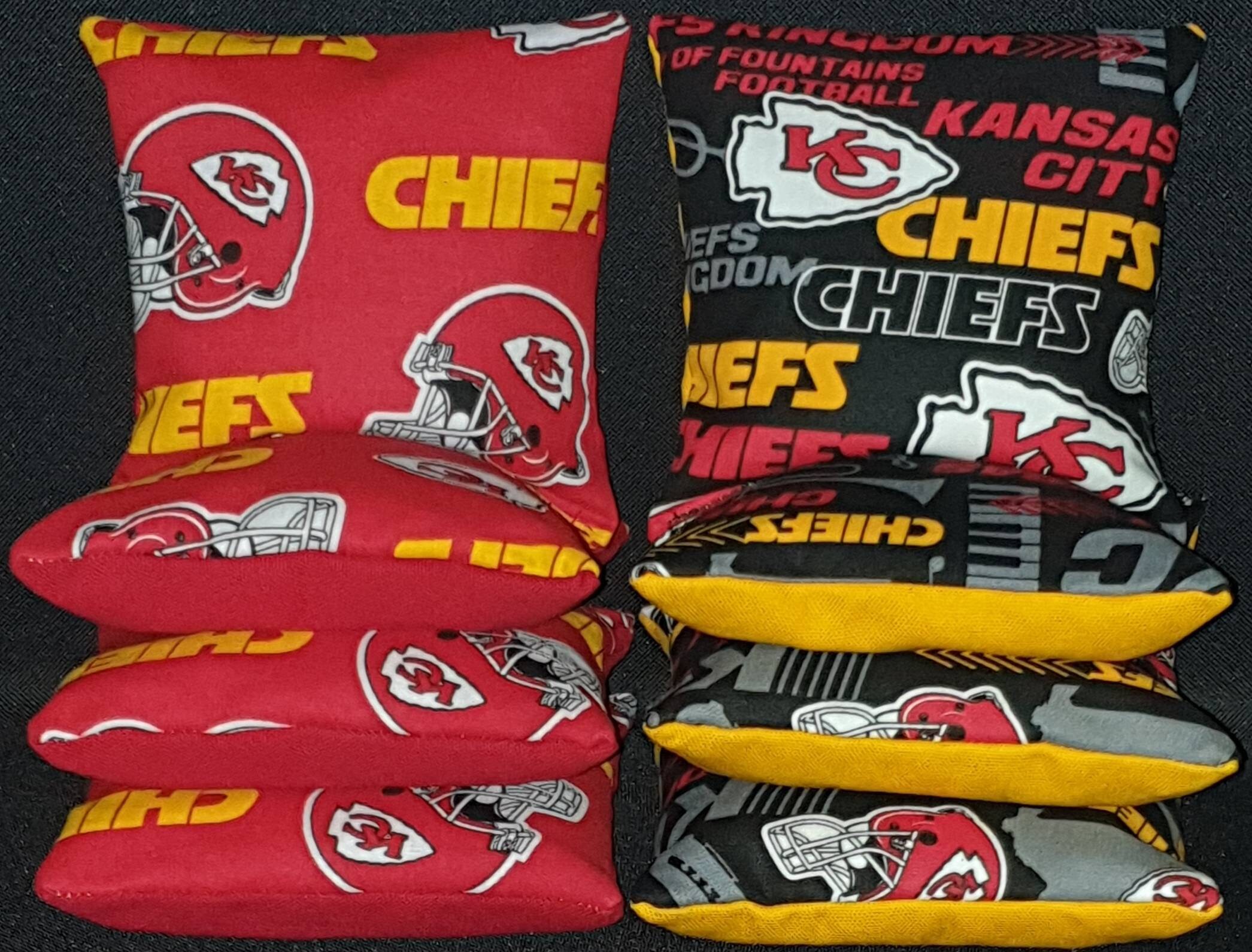 Set of 8 Kansas City Chiefs Cornhole Bean Bags FREE SHIPPING - Etsy Norway