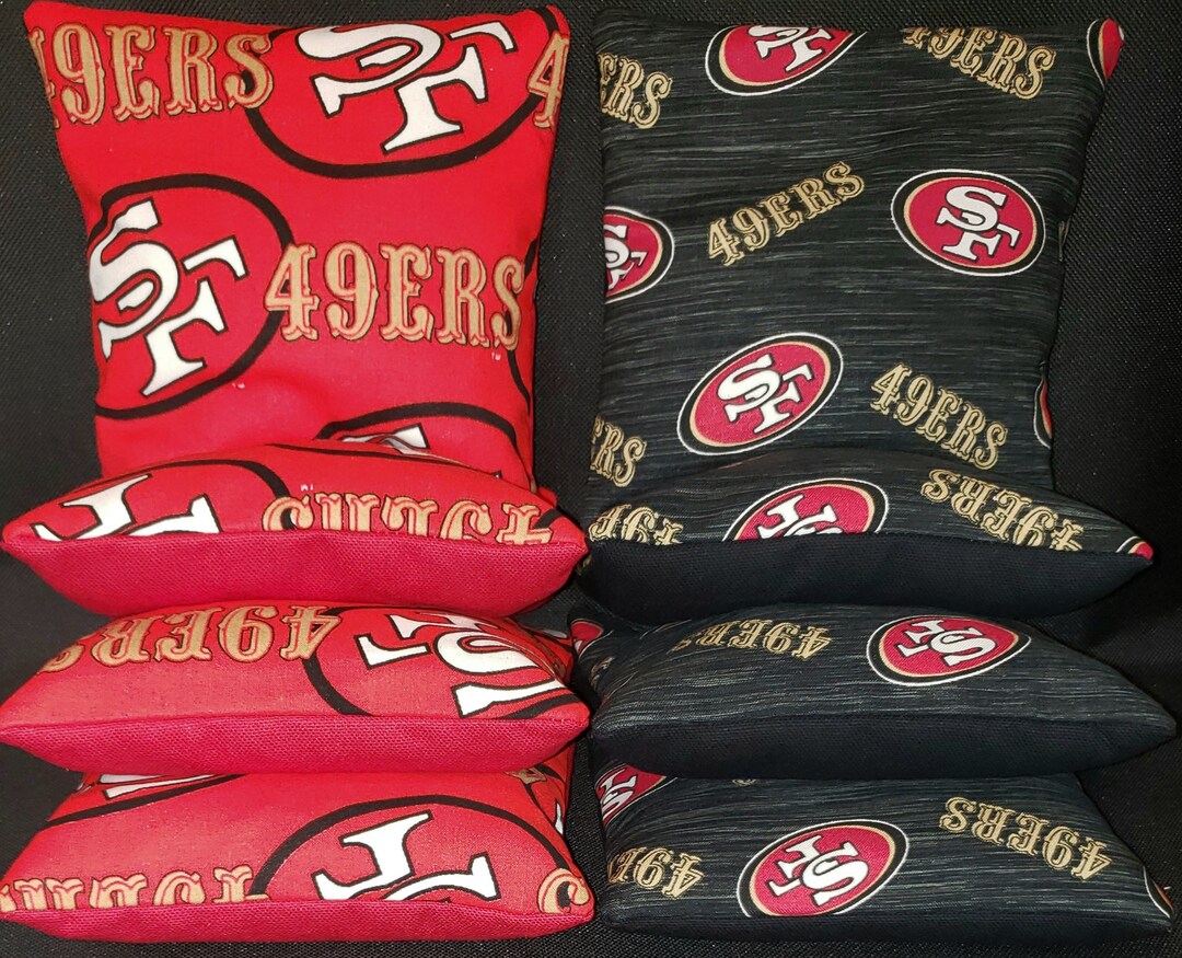 Set of 8 San Francisco 49ers Cornhole Bean Bags FREE SHIPPING - Etsy
