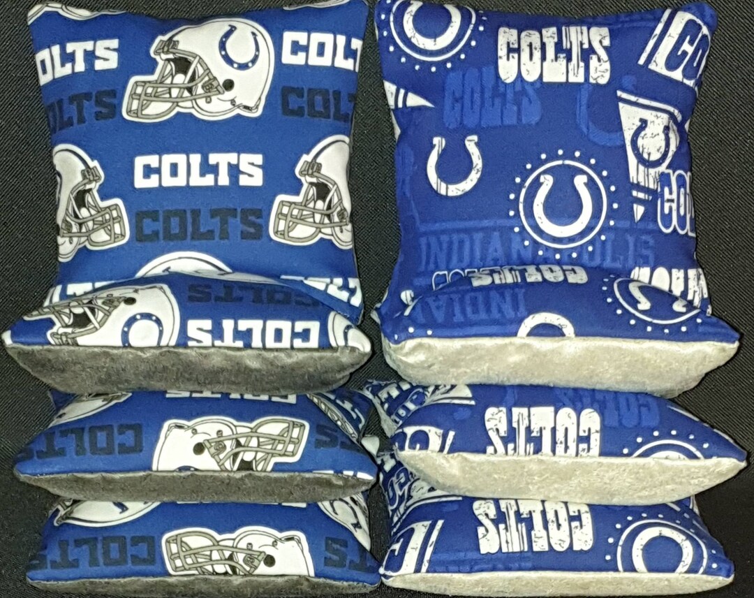 Set of 8 Stick Slick Indianapolis Colts Cornhole Bags FREE SHIPPING - Etsy