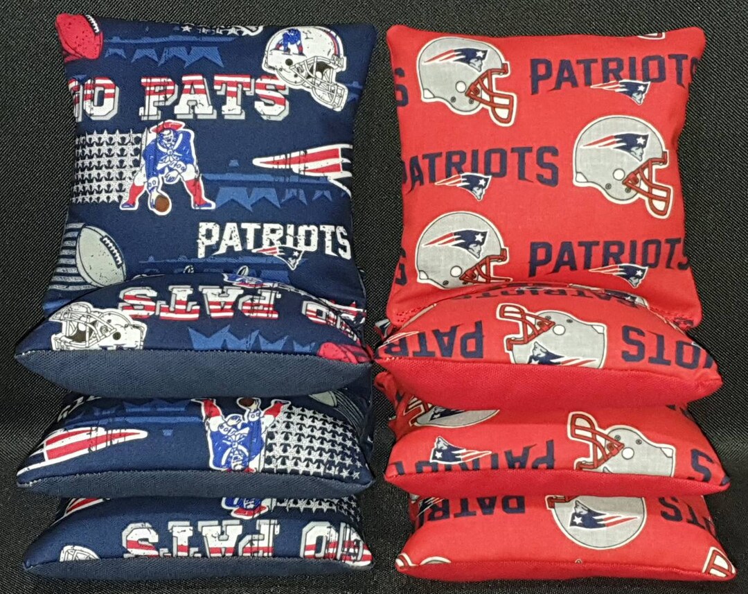 Set of 8 New England Patriots Cornhole Bean Bags FREE SHIPPING - Etsy