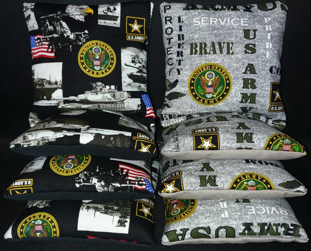 Set of 8 US Military Army Cornhole Bean Bags FREE SHIPPING - Etsy